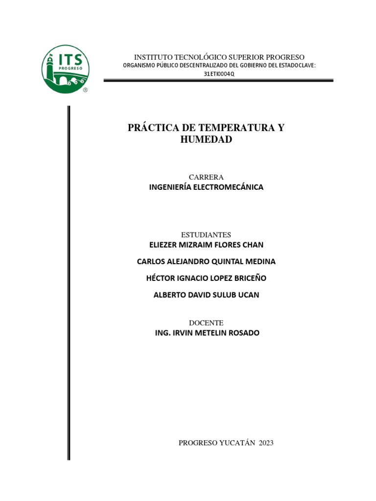 Práctica de Temperatura y Humedad | PDF | Arduino | Microcontrolador