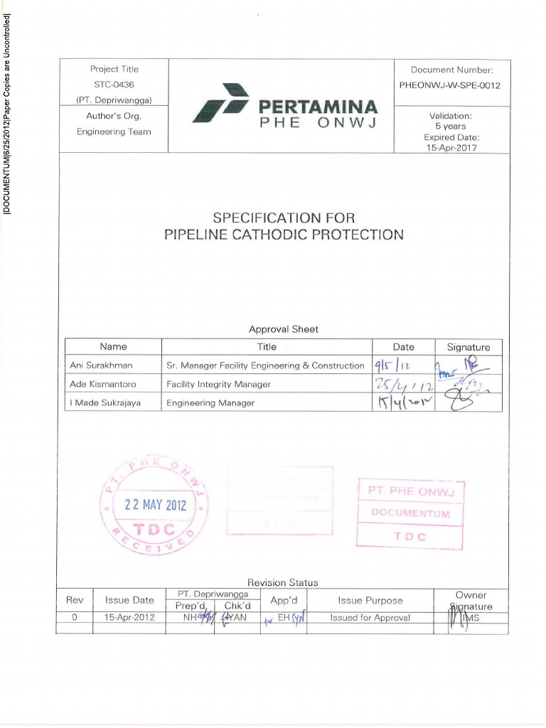 Pheonwj W Spe 0012 - 0 | PDF | Anode | Corrosion
