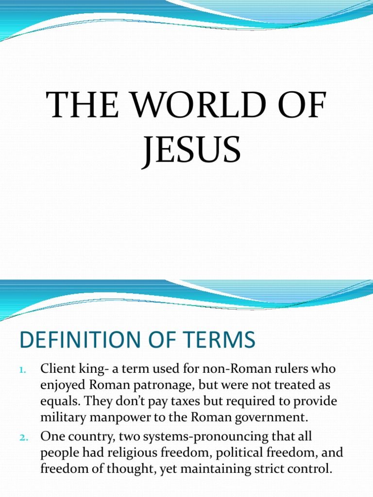 Life in Palestine During Jesus' Time | PDF | Pharisees | Herod The Great