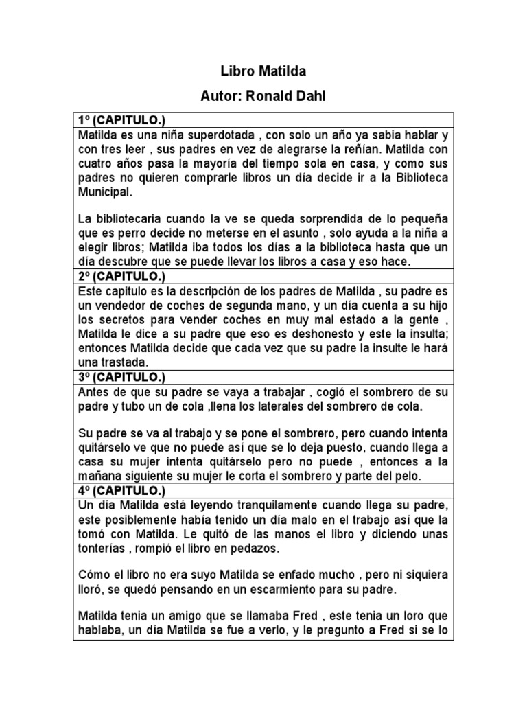 Libro Matilda | PDF
