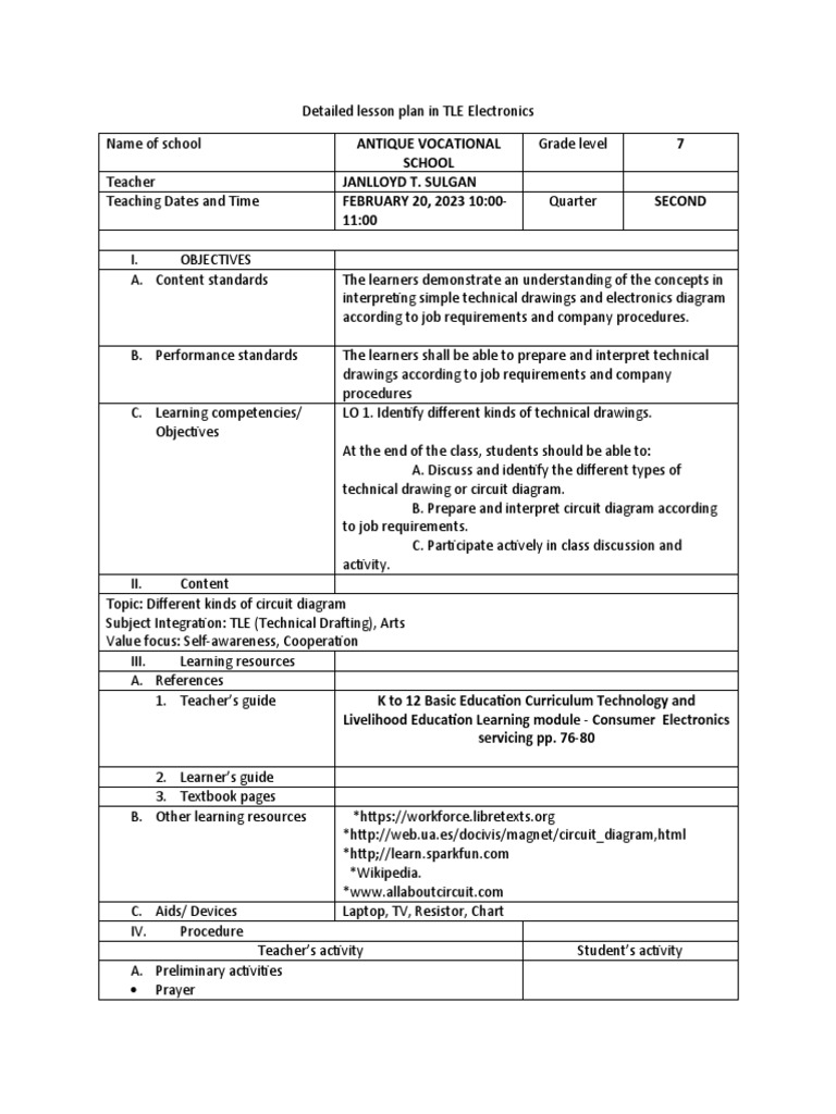 Lesson Plan | Download Free PDF | Cognition | Learning