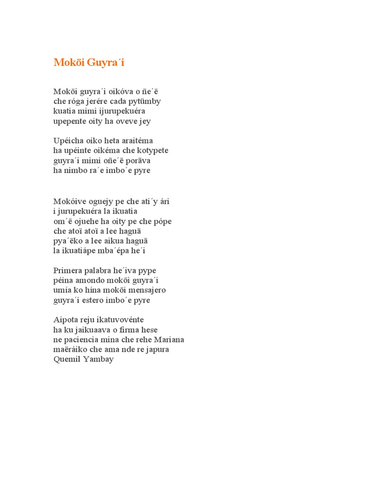 Moköi Guyra I | PDF