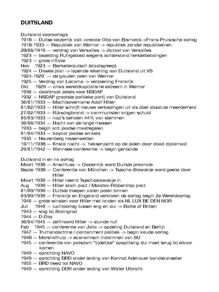 Jaartallen Geschiedenis | PDF