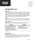 Ficha Tecnica Desengrasante Key HT - 224 Bioactiv 100 | PDF