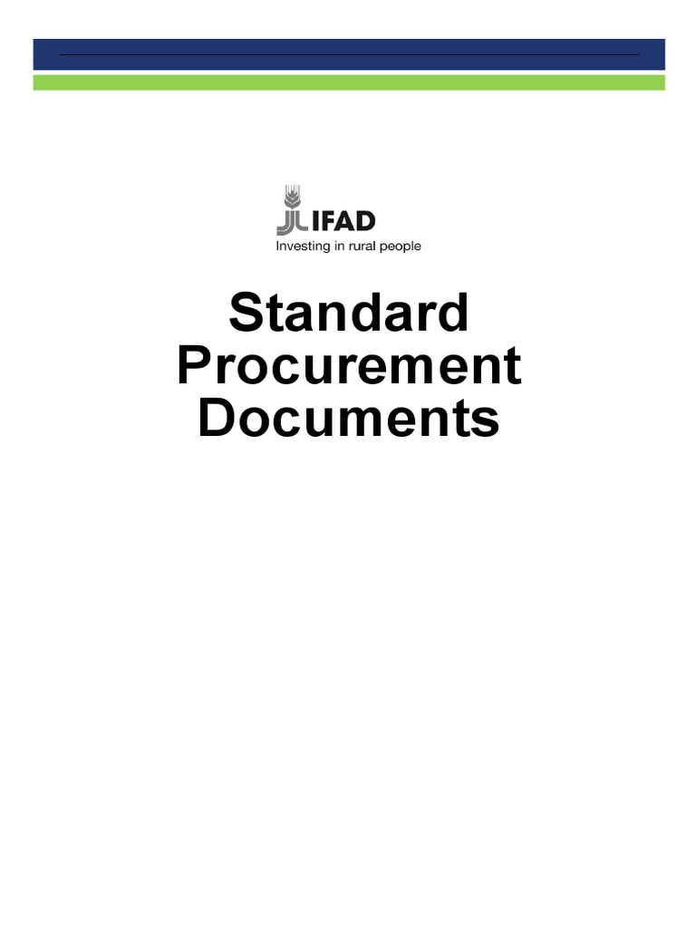 IFAD Request For Bids - ICB Goods - 1st Edition | PDF | Sexual ...