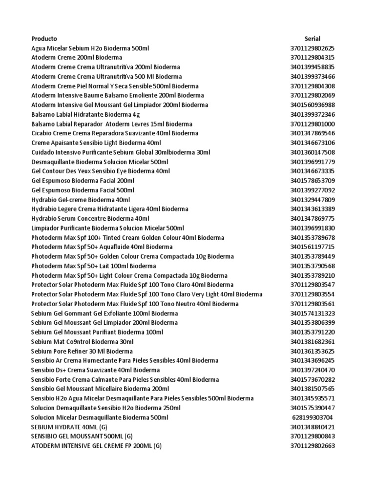 Bioderma Product Catalog Overview | PDF