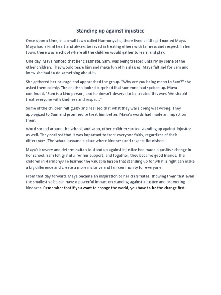 Standing Up Against Injustice. | PDF