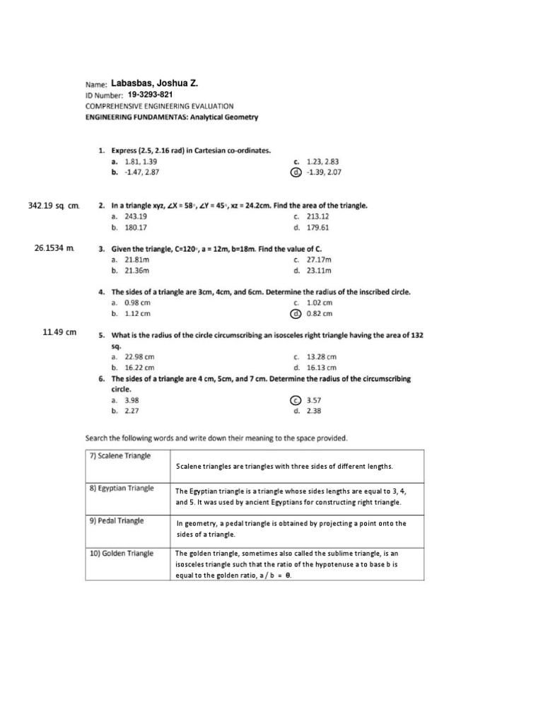 Labasbas AnalyticalGeometry CEC | PDF