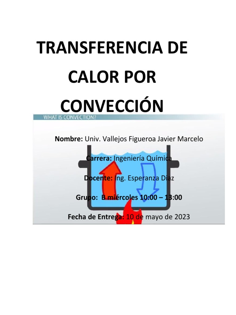 Convección: Transferencia de Calor | PDF | Convección | Calor