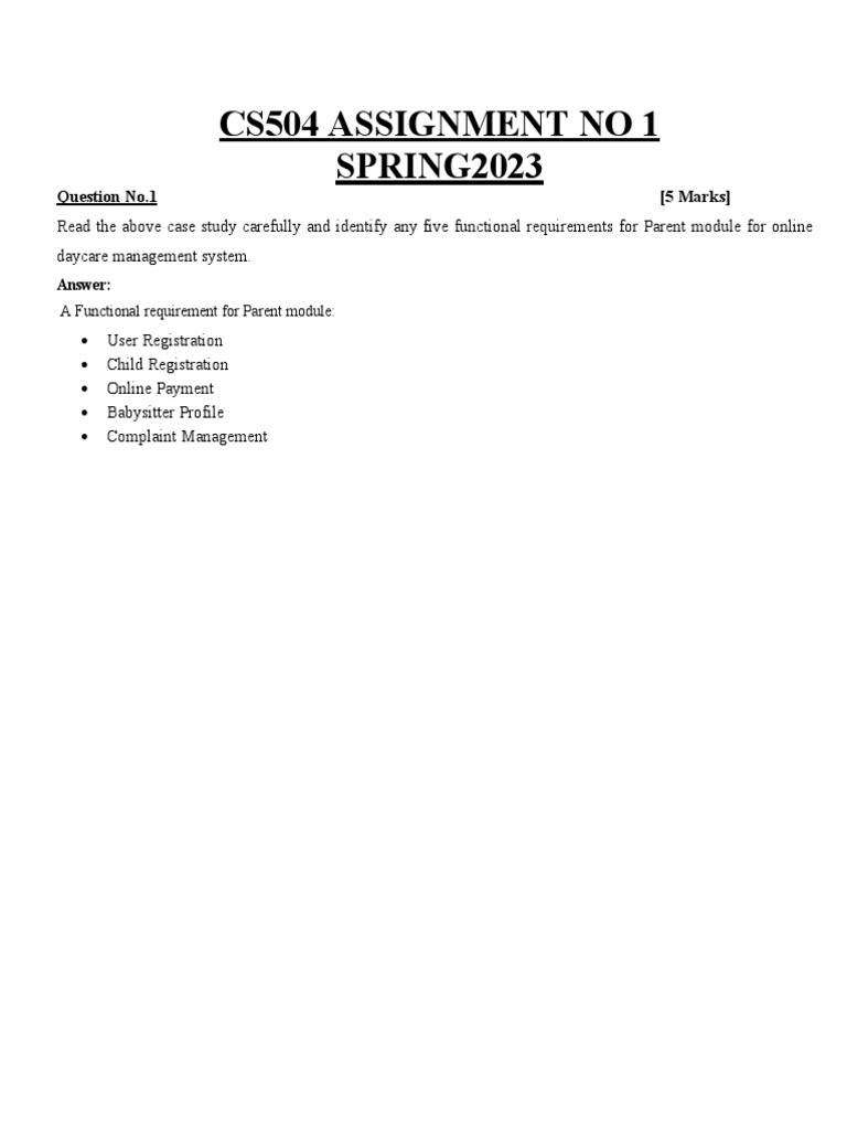 Cs504 Assignment No 1-1 | PDF