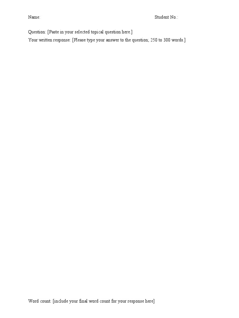 COHS508 Topical Question Assignment Template 2022 | PDF