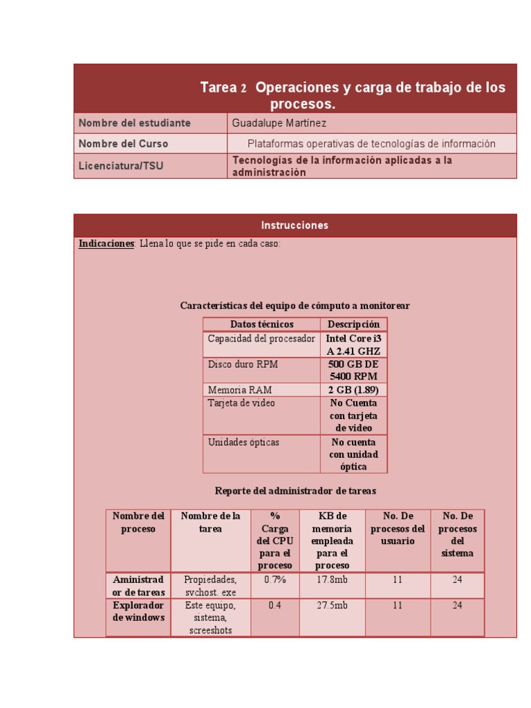 Tarea 2 | PDF | Microsoft Windows | Sistema operativo