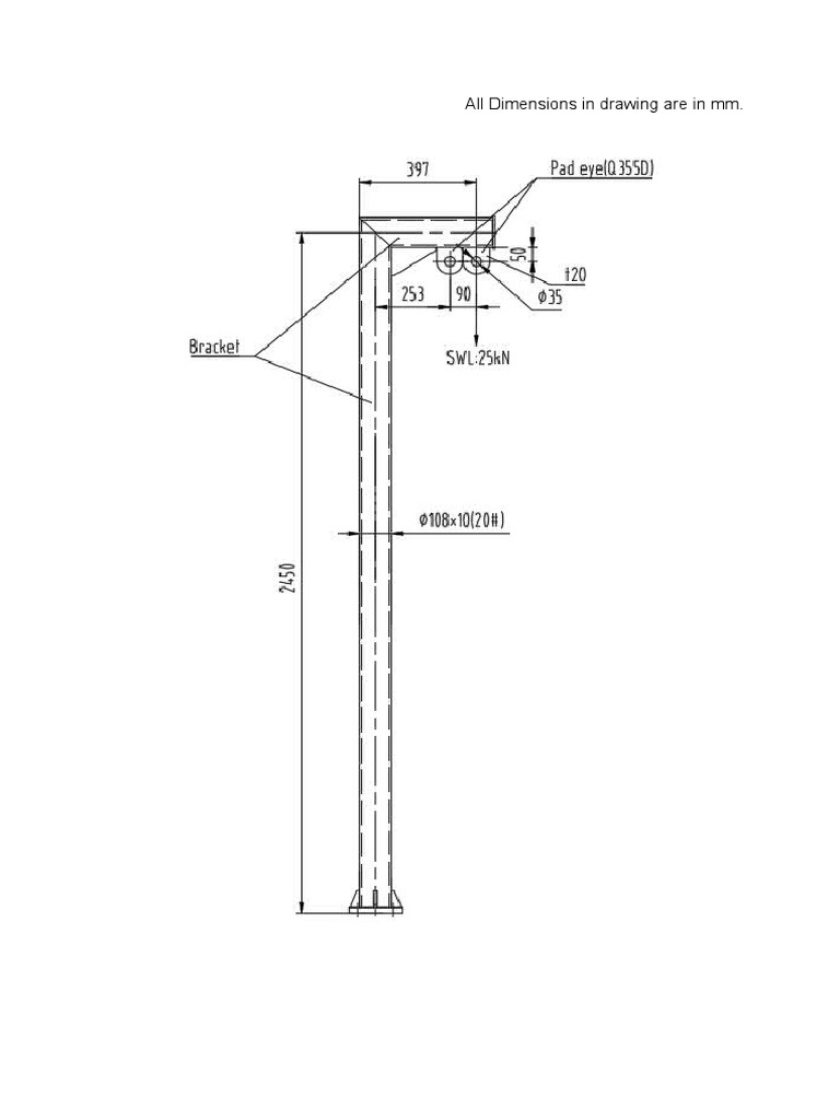 Calculation Report of Fall Protection Bracket | PDF | Strength Of ...