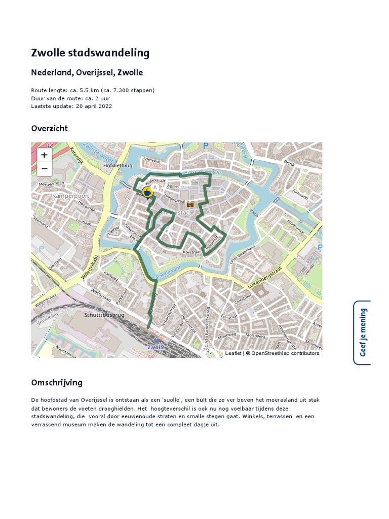 Zwolle Stadswandeling | PDF