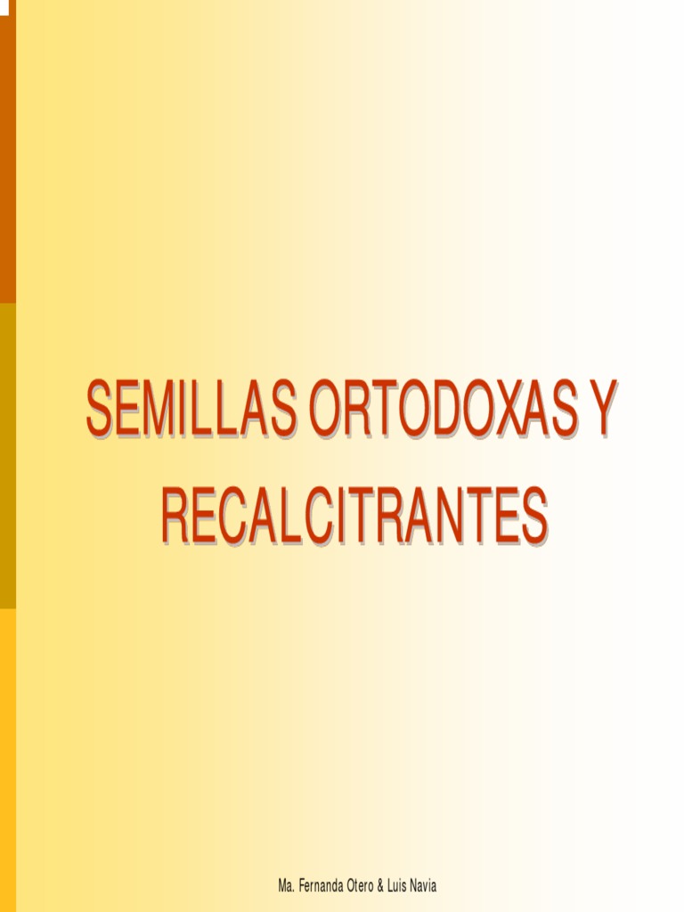 Recalcitrantes | PDF | Semilla | Botánica
