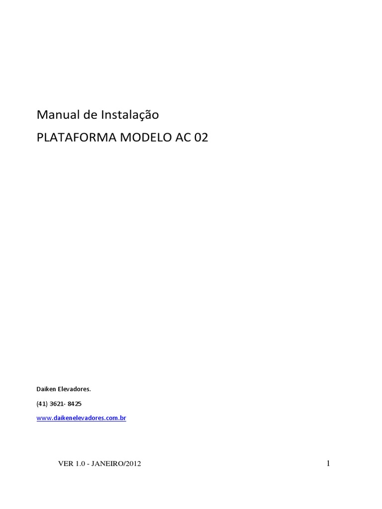 Manual de Instalação - Ac 02 | PDF
