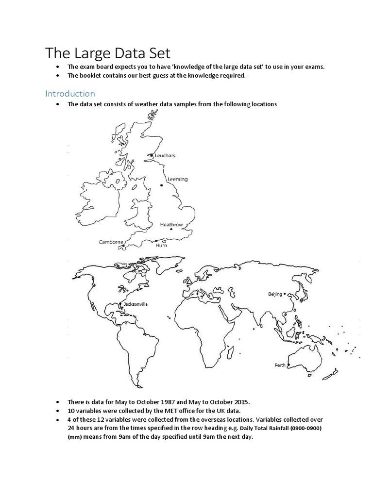 The Large Data Set A3 | PDF | Rain | Humidity