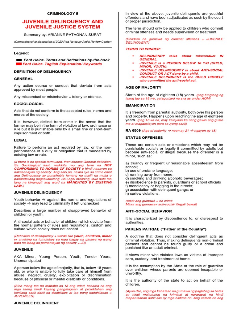 Crim 5 Juvenile | PDF | Juvenile Delinquency | Marriage