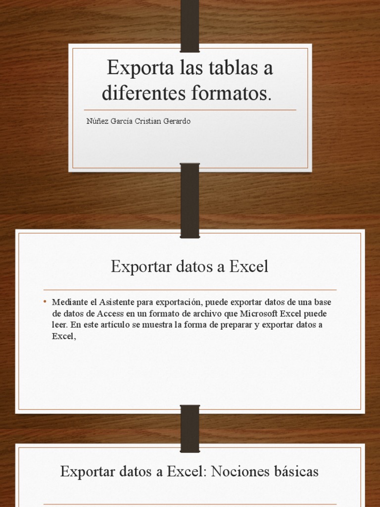 Exportar datos de Access a Excel | PDF | Microsoft Excel | Archivo de computadora
