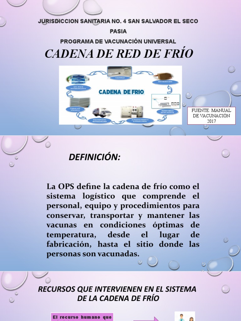 Cadena Red de Frio | PDF | Ciencias de la Salud | Especialidades Medicas