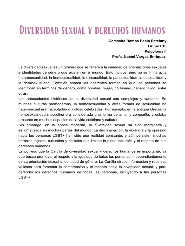 Diversidad Sexual | PDF | Estudios LGBTQIA+ | Transgénero