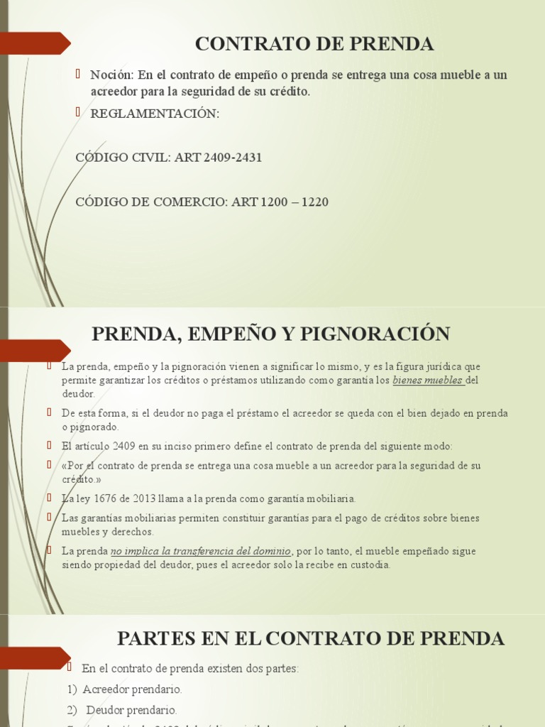 Contrato de Prenda | PDF | Pagos | Deuda