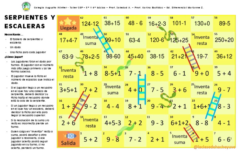 Tablero Serpientes y Escaleras | PDF