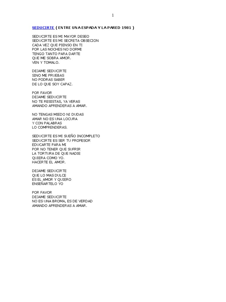 1.-Letras de Canciones | PDF | Amor | Principios éticos