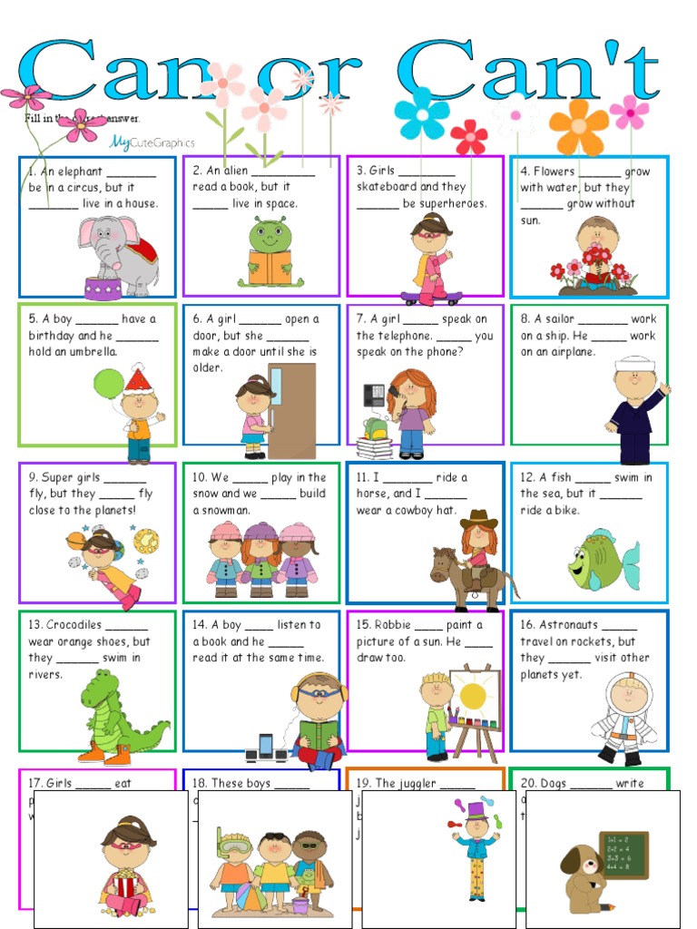 Can Cant Worksheet | PDF | Language Arts & Discipline