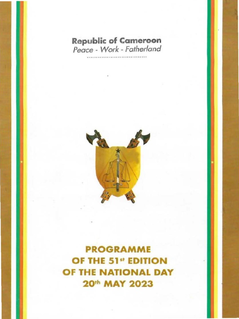 Cameroon National Day Program 2023 | PDF | American Government ...