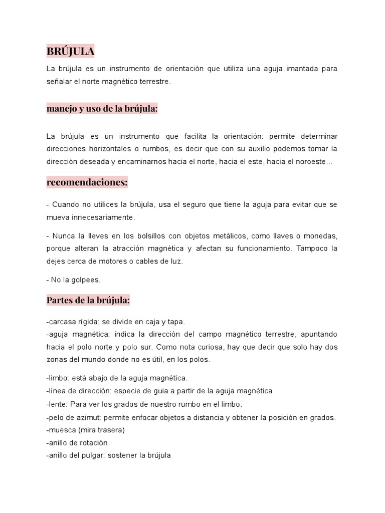 BRÚJULA | PDF | Azimut | Brújula