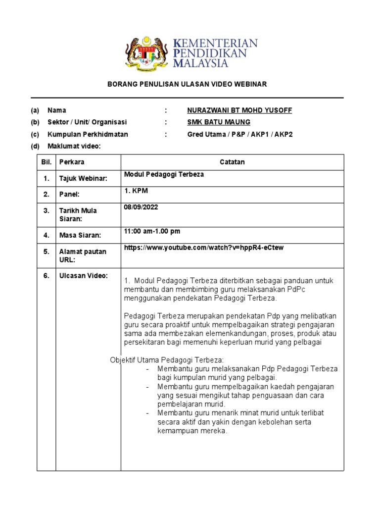 Ulasan Video 2 | PDF