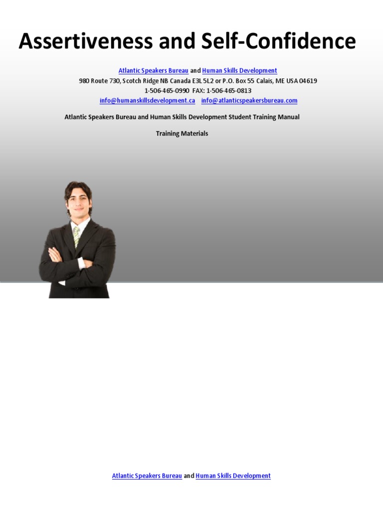 Assertiveness and Self Confidence Student Training Manual PDF Download | PDF | Nonverbal ...
