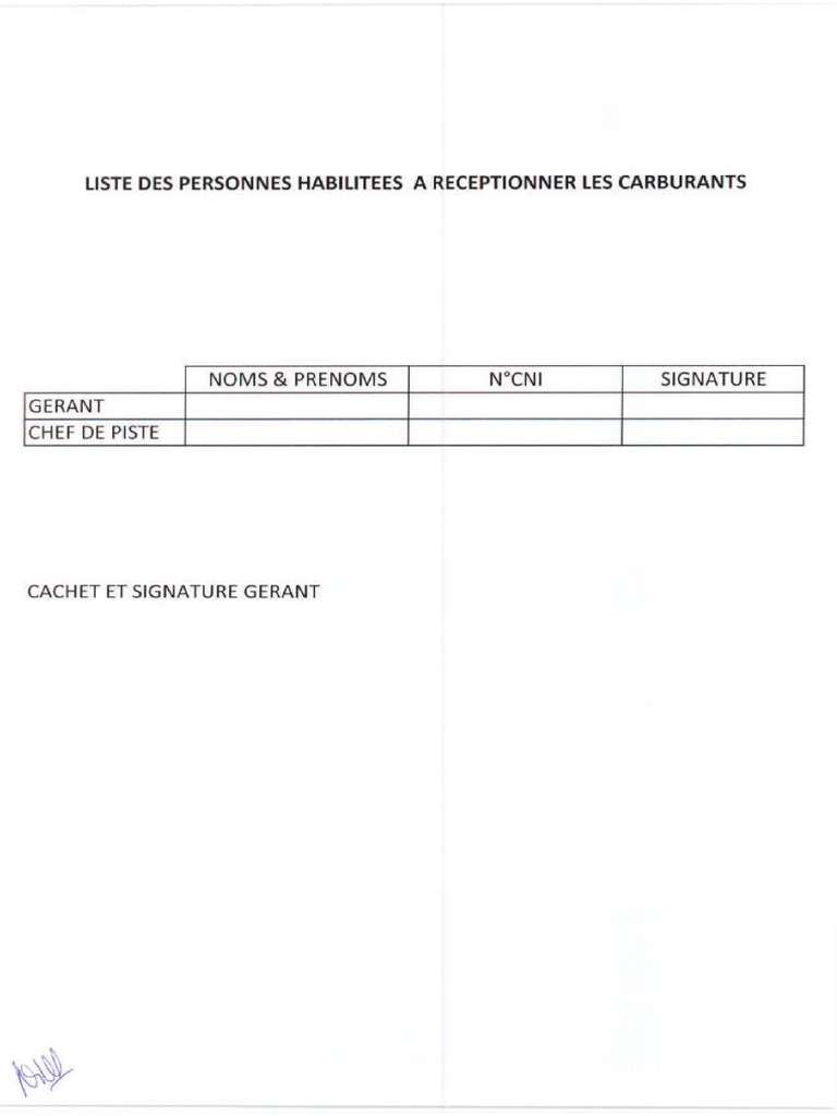 Fiche Habilitation Réception Station Services | PDF