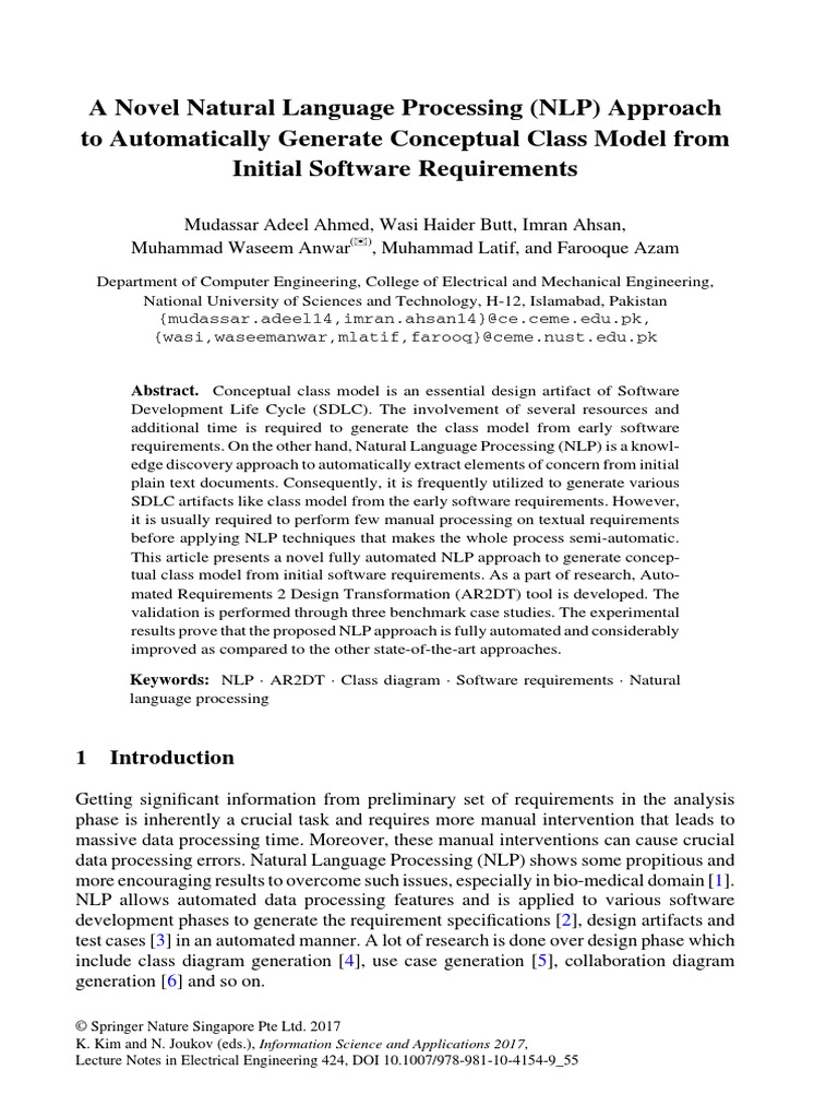 A Novel Natural Language Processing (NLP) Approach To Automatically Generate Conceptual Class ...