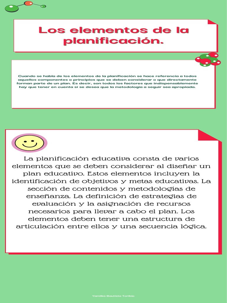 Los Elementos de La Planificación. | PDF | Enseñando | Evaluación