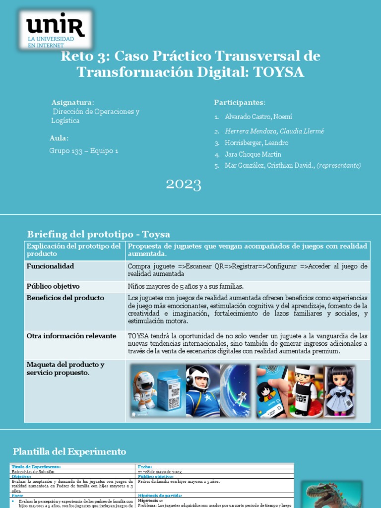 Reto 3 - Caso Práctico Transversal de Transformación Digital - ToYSA - PPT | PDF | Realidad ...