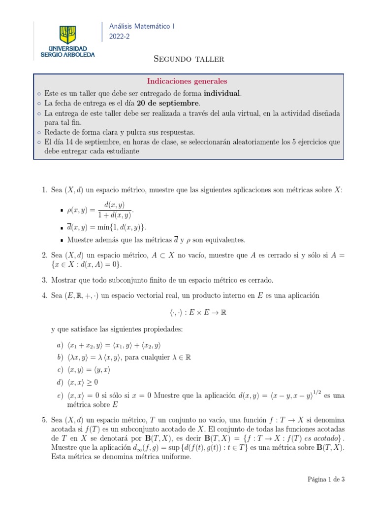 An Lisis | PDF | Espacio métrico | Secuencia