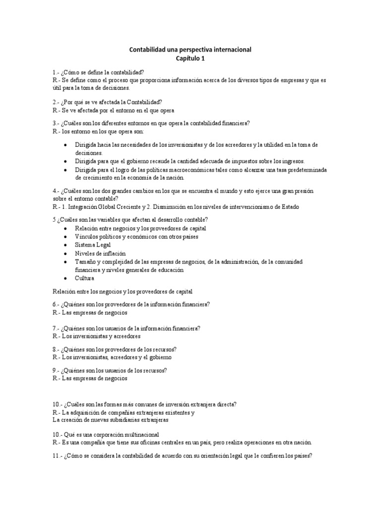 Cuestionario para Ex Final CEF | PDF | Contabilidad | normas ...