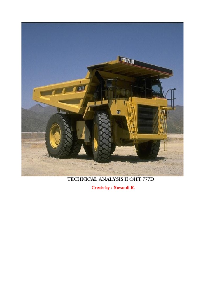 Panduan Teknis Cat 777D dan OHT 777D | PDF