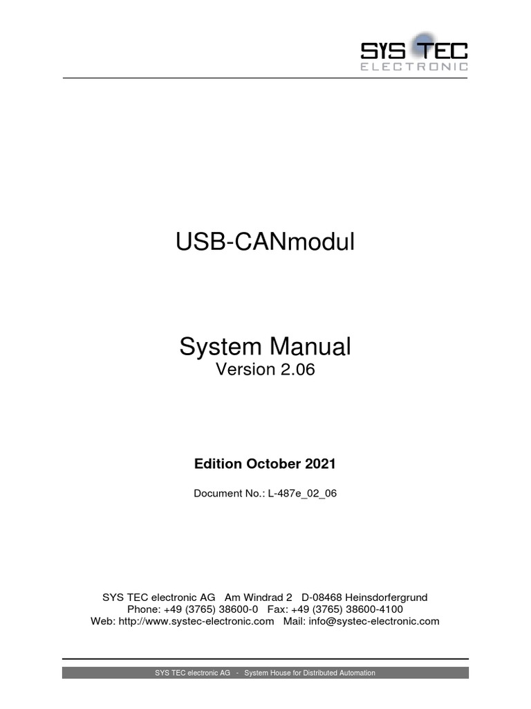 USB-CANmodul Manuel | PDF | Usb | Device Driver