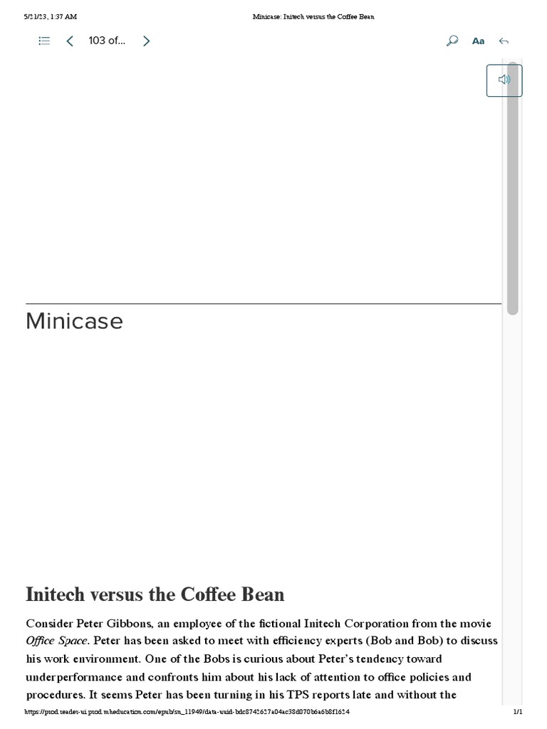 Minicase - Initech Versus The Coffee Bean | PDF