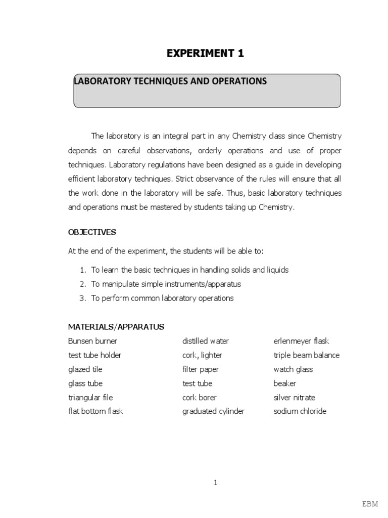 EXPERIMENT 1 Gen Chem With Org Chem | PDF | Filtration | Precipitation ...