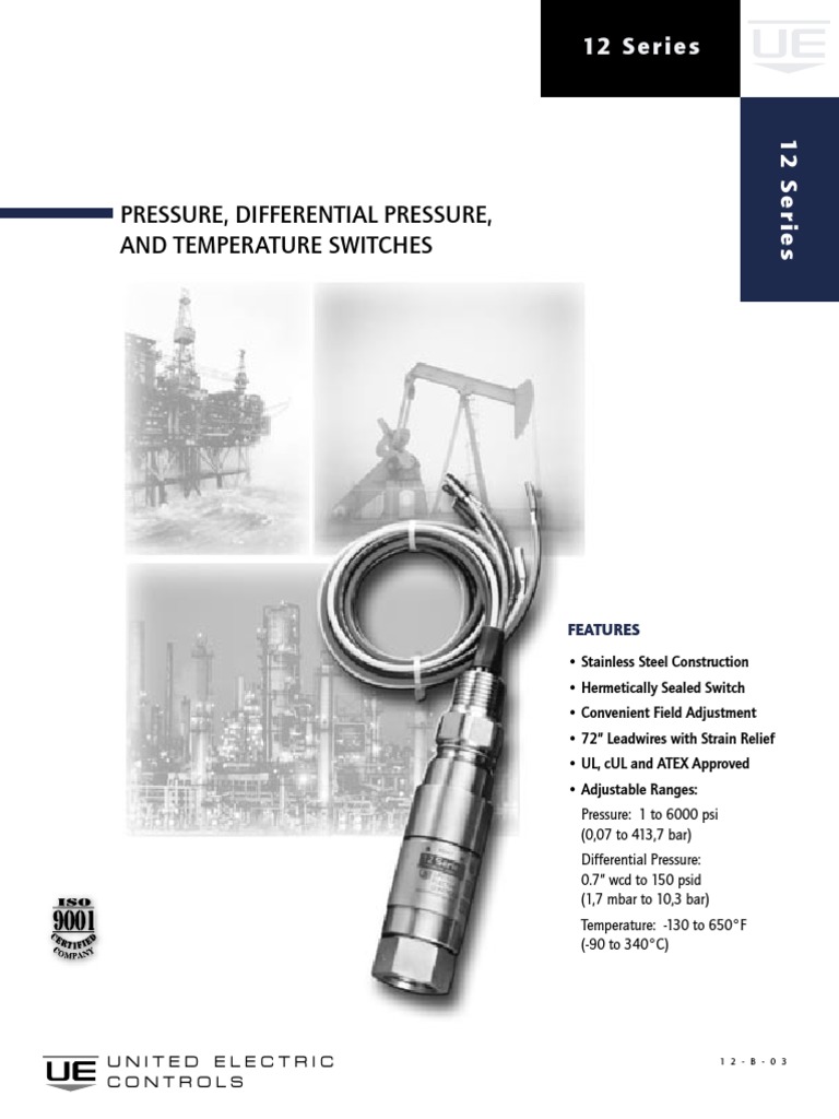 Pressure, Differential Pressure, and Temperature Switches: 12 Series ...