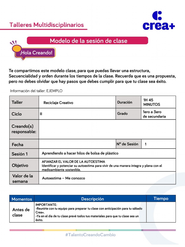 Ejemplo de Guía de Clase Completa | PDF