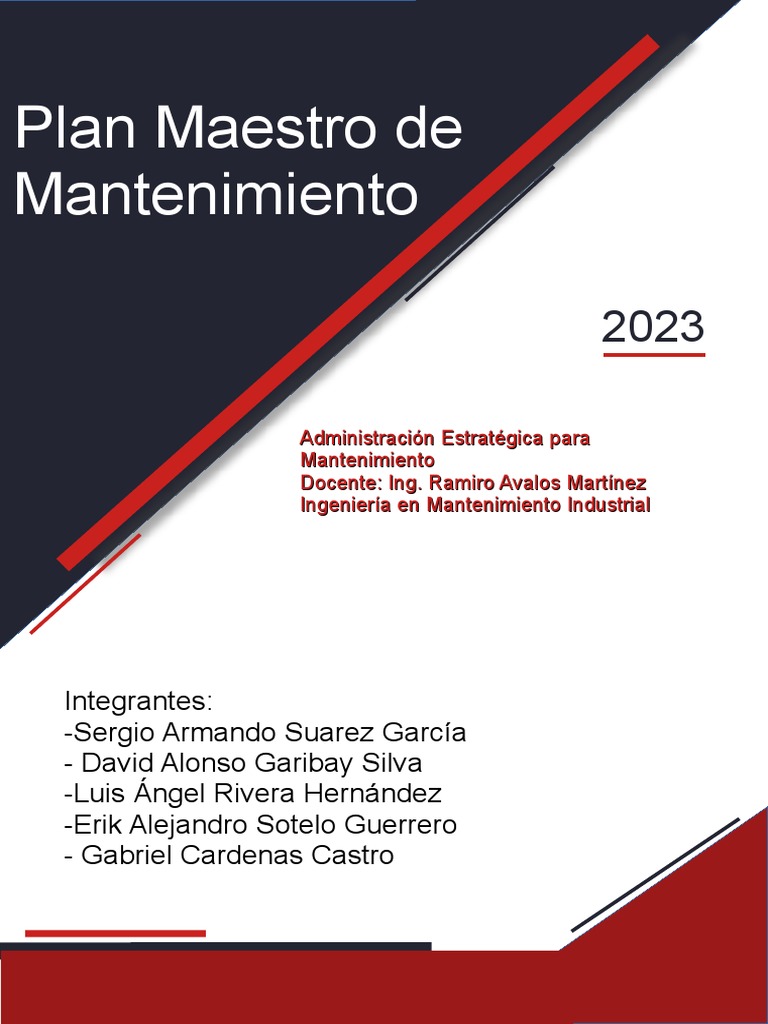 Plan Maestro de Mantenimiento | PDF