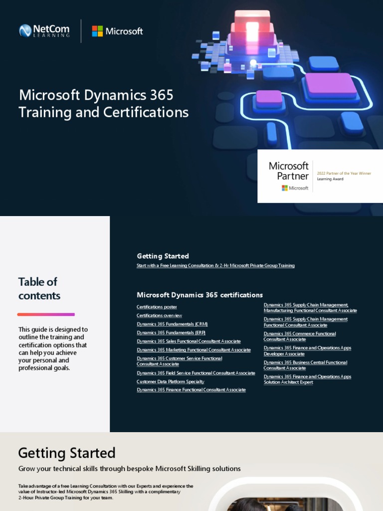 Dynamics 365 Training and Certification Guide NetCom Learning | PDF ...