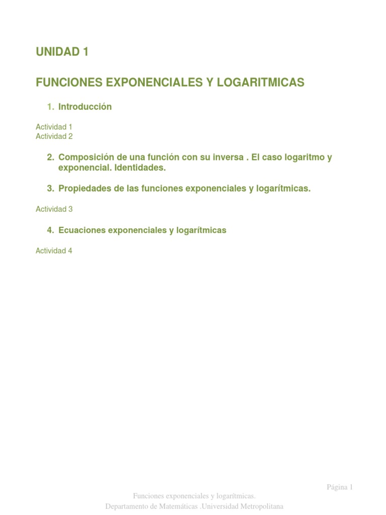 FUNCIONES EXPONENCIALES Y LOGARÍTMICAS Actualizado | PDF | Logaritmo | Ecuaciones