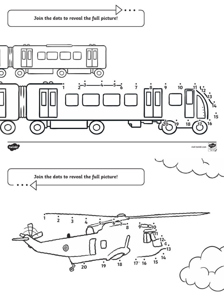 Transport Dot To Dot Activity Sheets Ver 2 | PDF