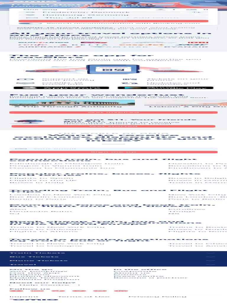 Compare & Book Cheap Train, Bus & Flight Tickets (GoEuro) Omio | PDF ...